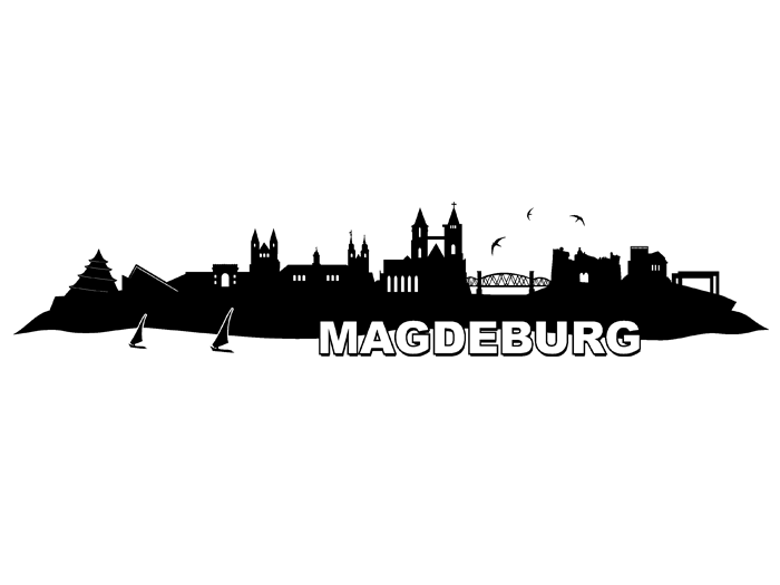 Wandtattoo Magdeburg Skyline | WANDTATTOO.DE