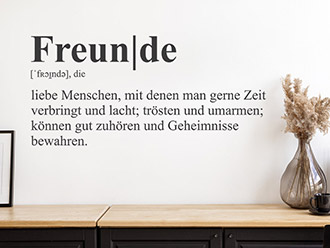 Wandtattoo Freunde Definition | WANDTATTOO.DE