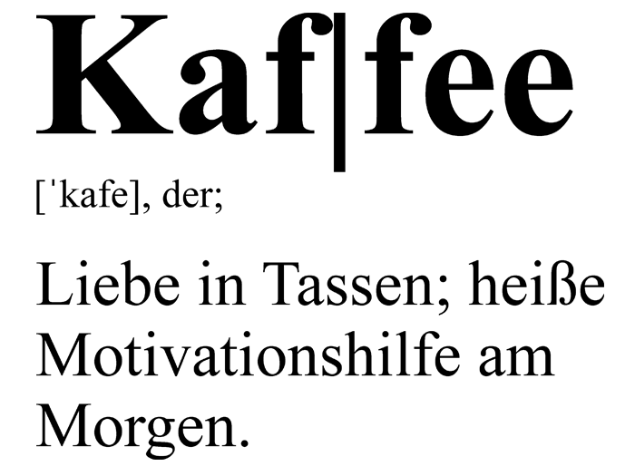 Wandtattoo Kaffee Definition | WANDTATTOO.DE