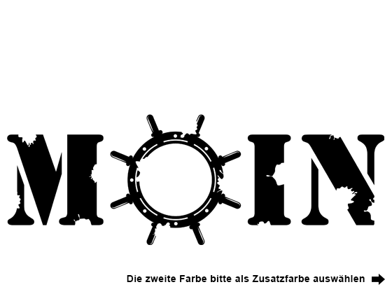 Wandtattoo Moin Vintage Optik mit Anker | Wandtattoo.de