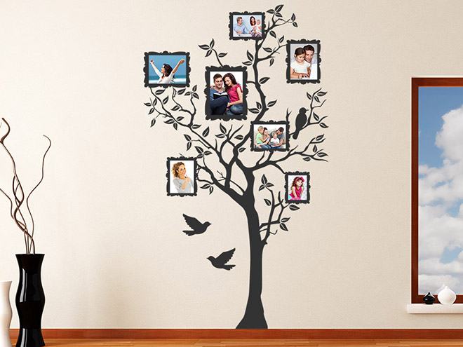 Wandtattoo Dekorativer Fotorahmen Baum | Wandtattoo.de