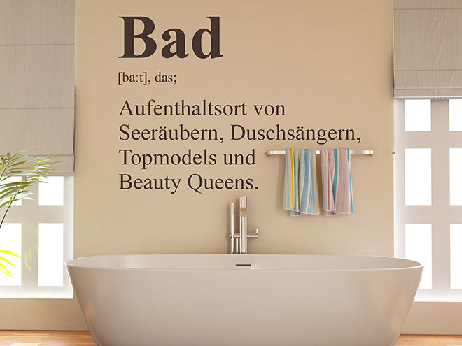 Wandtattoo Bad Definition 2 | WANDTATTOO.DE Wandtattoo Bad Definition 2 | WANDTATTOO.DE