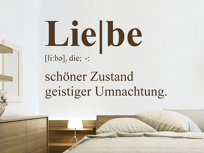 Wandtattoo Liebe Definition | Wandtattoo.de