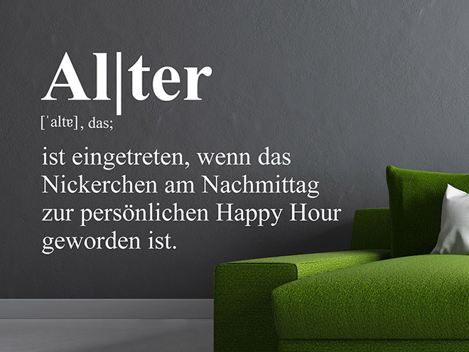 Wandtattoo Alter Definition 3 | WANDTATTOO.DE