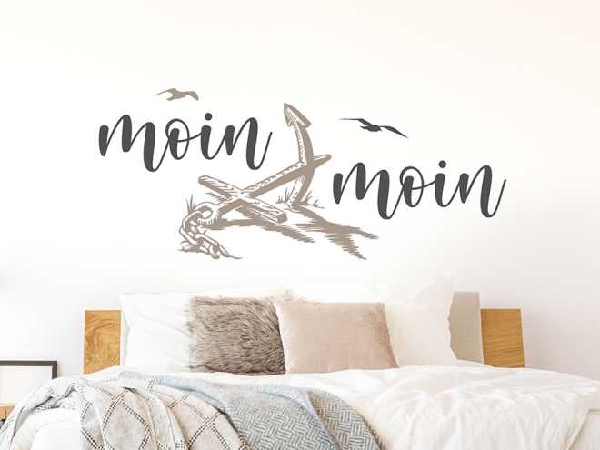 Wandtattoo Nordische Auszeit mit Möwen | Wandtattoo.de